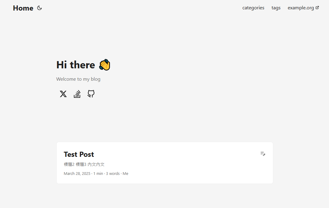 Hugo 個人網站建立流程紀錄（使用 GitHub Pages + PaperMod 主題） | Morris-blog